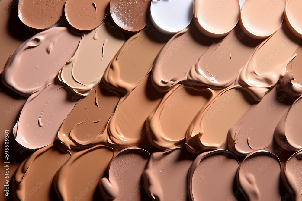 Swatches of foundation in different skin shades. Stock Illustration ...
