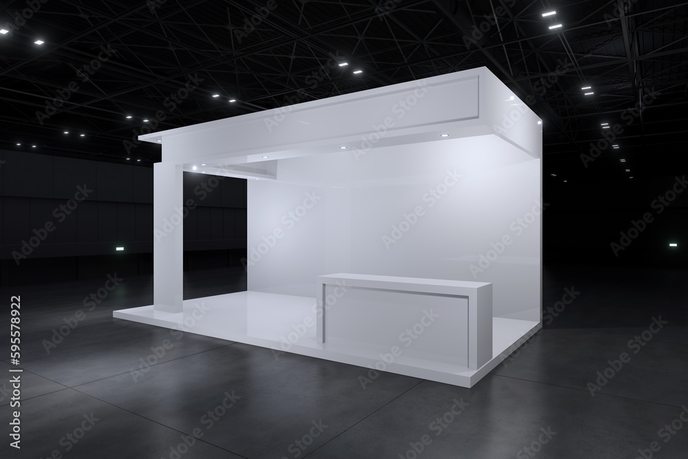 Ilustración de Stock Exhibition stand for mockup and Corporate identity ...
