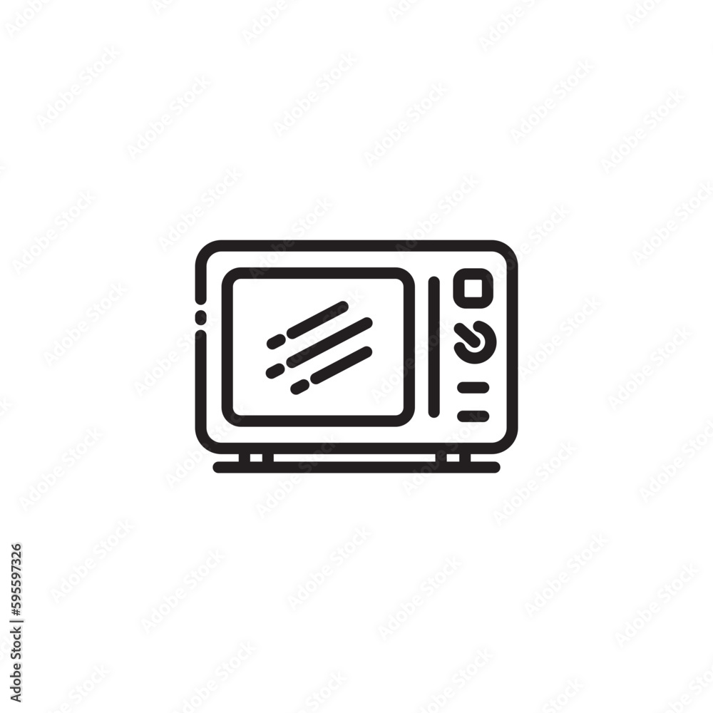microwave icon microwave oven logo for app web logo banner button icon ...