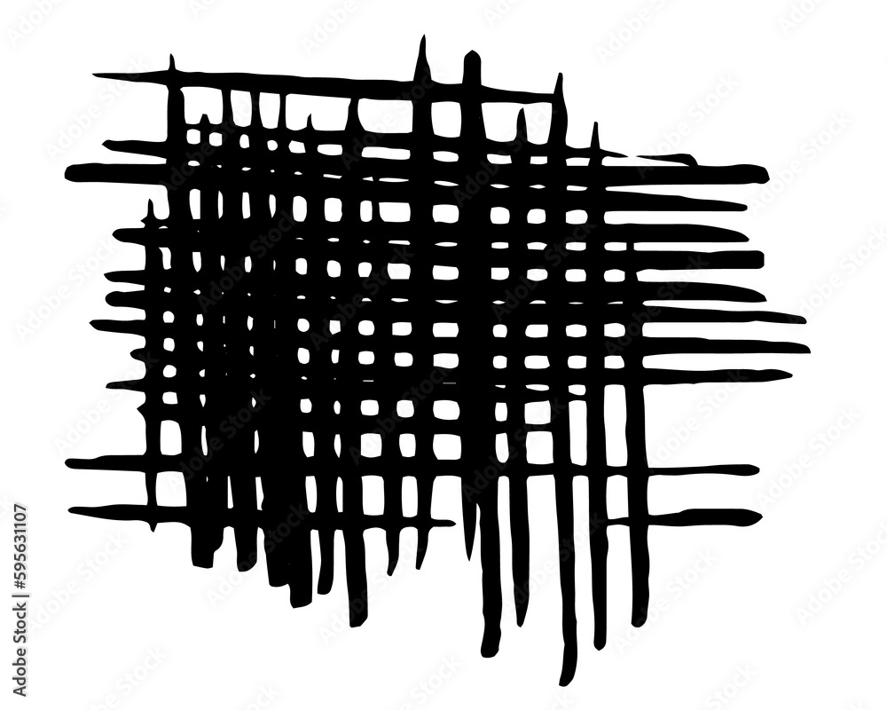 Hatching texture hand painted with black ink brush stroke. Png clipart ...