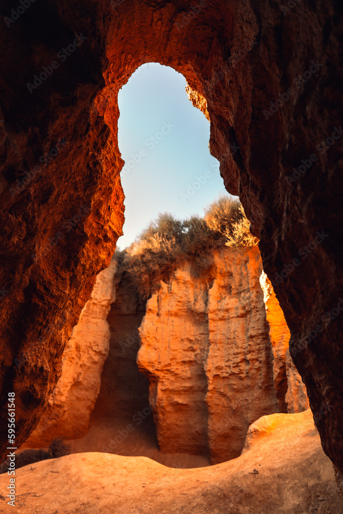 Rocky ravine in desert area Stock Photo | Adobe Stock