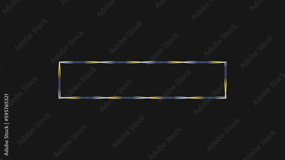 Simple line creating a rectangle animation. Logo name or title reveal ...