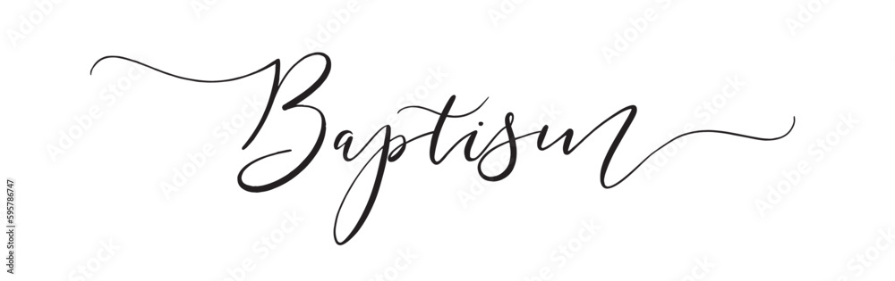 Baptism. Christian, religious churh vector quote. Typography ...