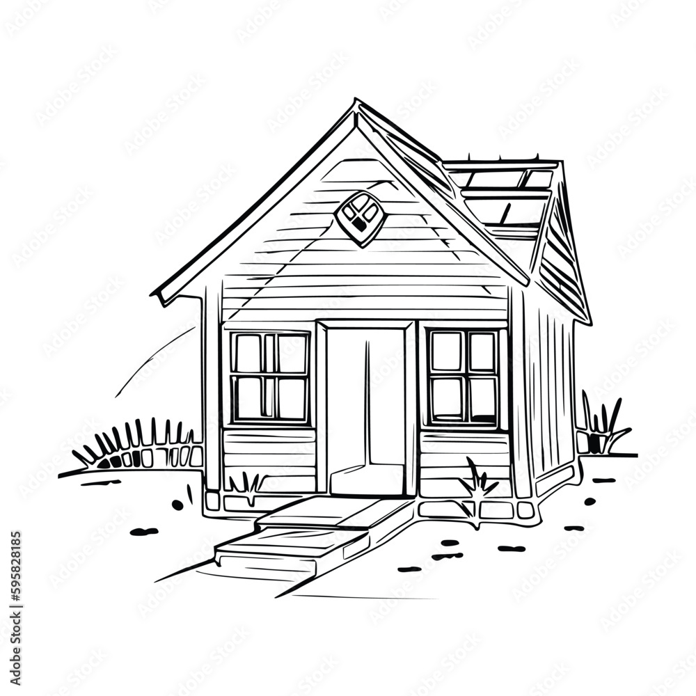 Animal house coloring book, Dog house coloring page, black and white ...