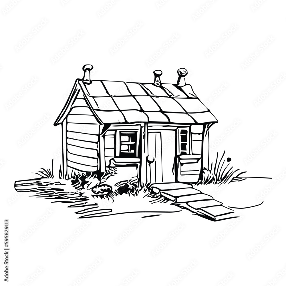 Animal house coloring book, Dog house coloring page, black and white ...