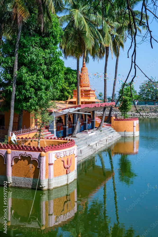Scenic ancient Hindu Temple at Ramdara near Pune India. The Temple was ...
