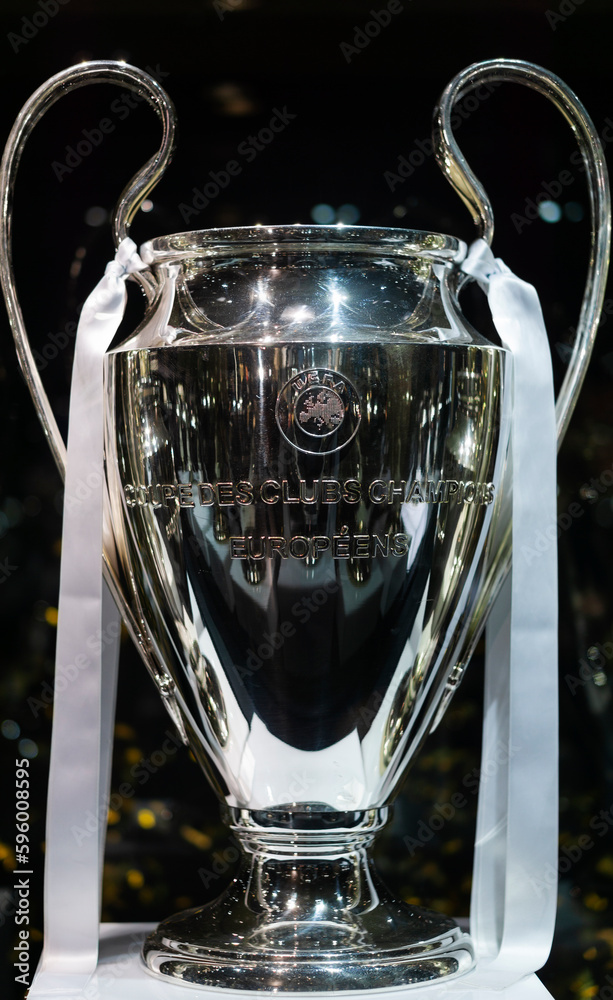 The UEFA champions league trophy winners of Real Madrid football club ...