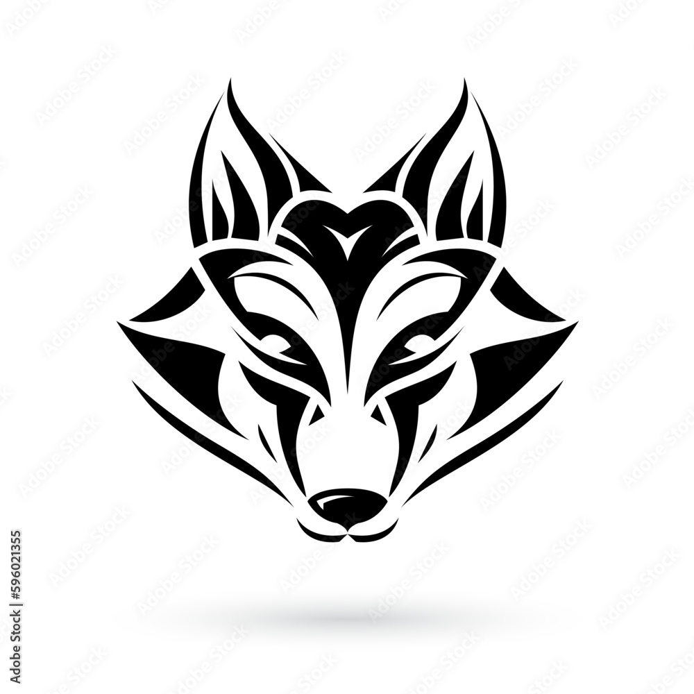 Stock-Vektorgrafik „Illustration of a wolf head symbol, perfect for ...