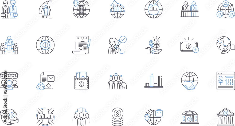 Standardization Line Icons Collection Uniformity Consistency Homogenization Normalization