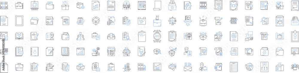 Stock-Vektorgrafik „Lean leadership line icons collection. Kaizen ...