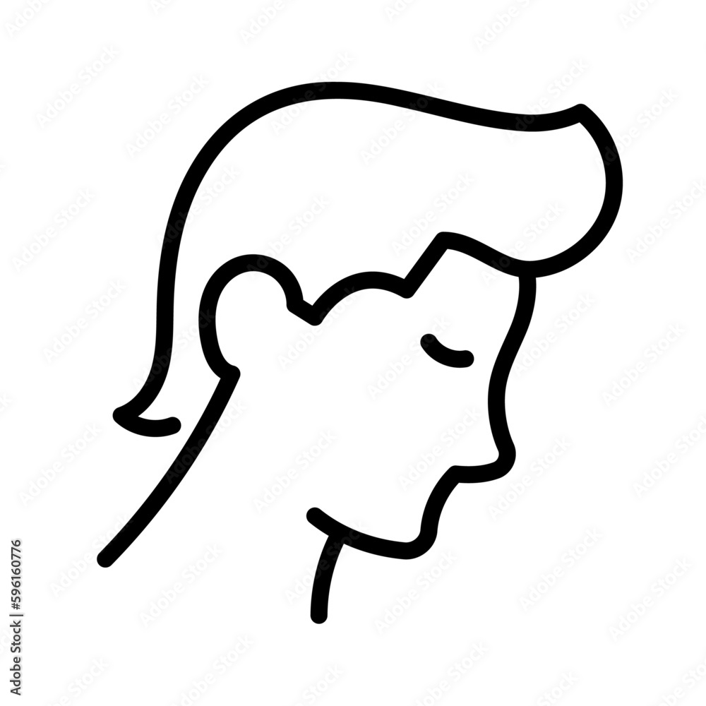 Icono de perfil de hombre. Concepto de rostro de persona masculino ...