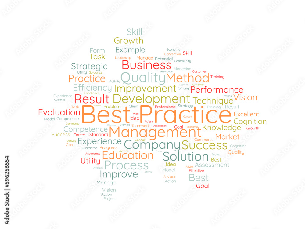 Word cloud background concept for Best Practice. Quality improvement ...