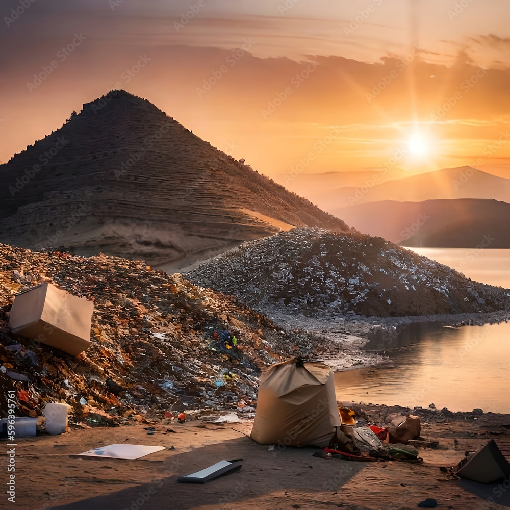 Mountain of garbage, Trash hills, Pollution problem, Dystopian future ...