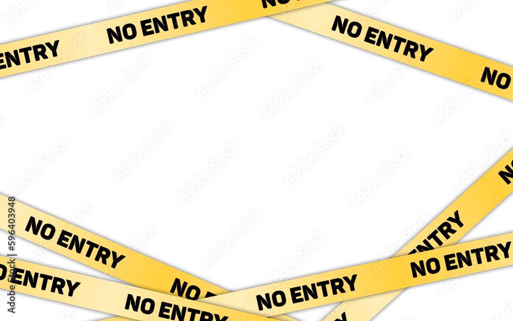 No entry, entrance tape illustration in transparent background ...