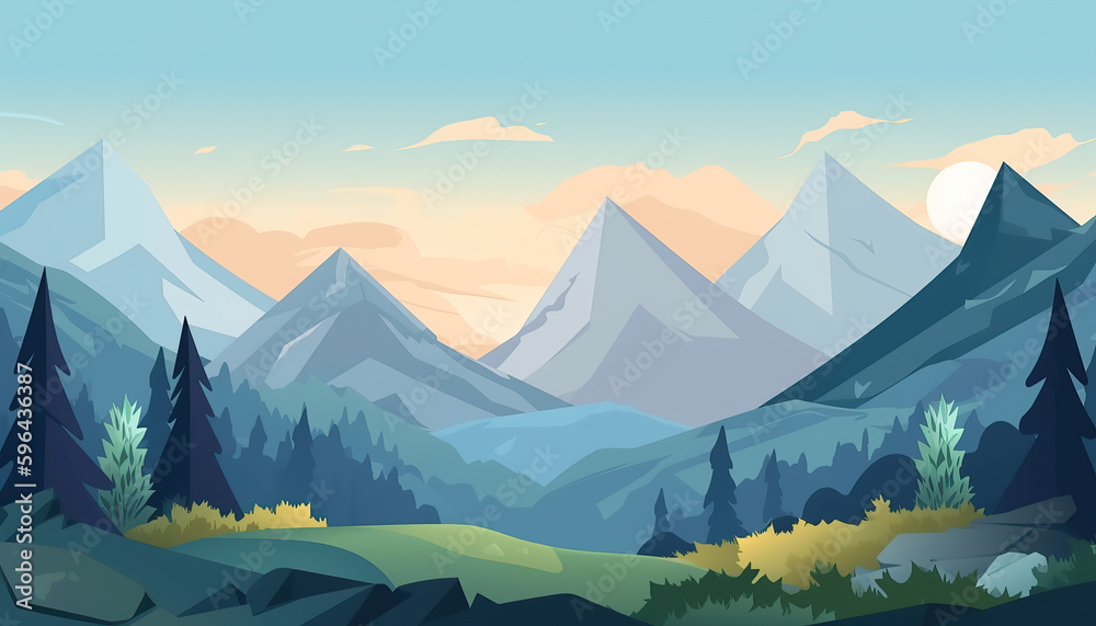 Mountains Game Background, Gamedesign texture, asset, sprite, created ...