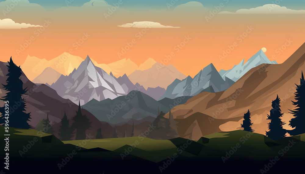 Mountains Game Background, Gamedesign texture, asset, sprite, created ...