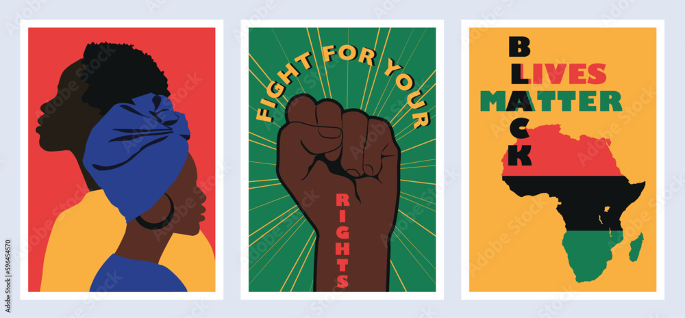 Silhouette face head in profile ethnic group of black African and ...