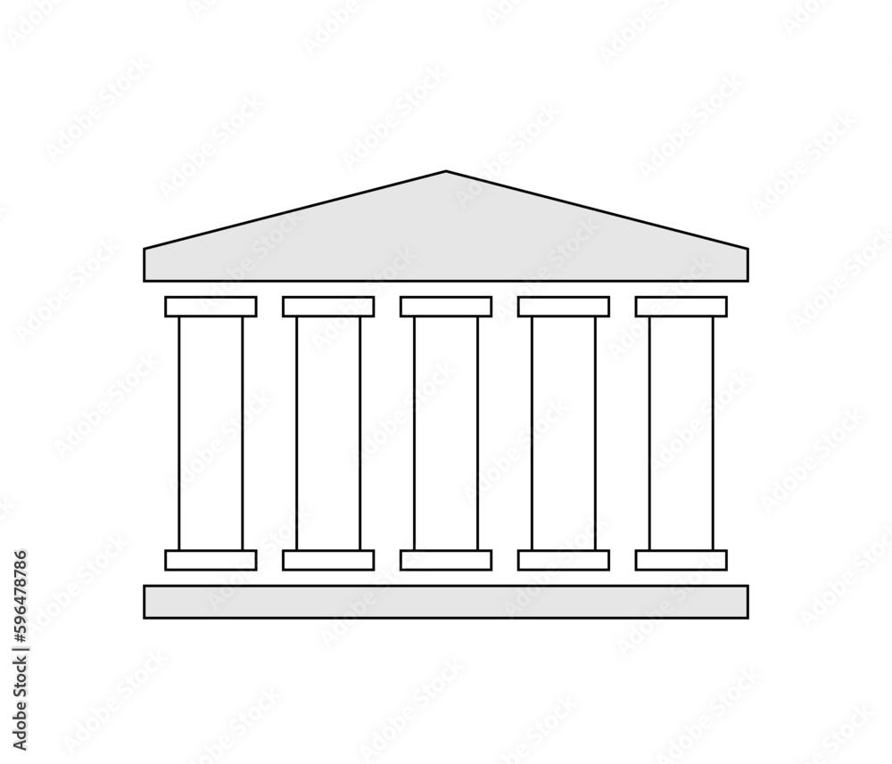 Five pillars line diagram. Clipart image isolated on white background ...