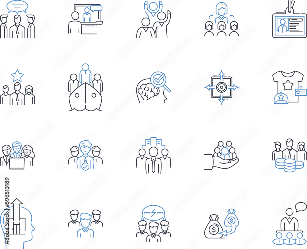 Unified front line icons collection. Collaboration, Solidarity ...