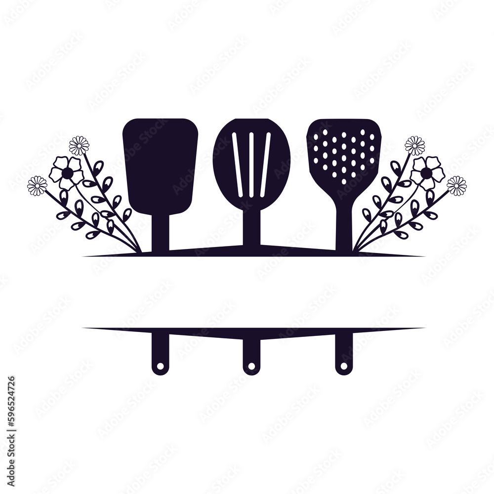 Retro kitchen utensil tools logo design. Kitchen tools clipart SVG ...