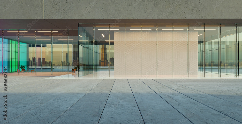 3d Modern office buildings exterior. Stock Illustration | Adobe Stock