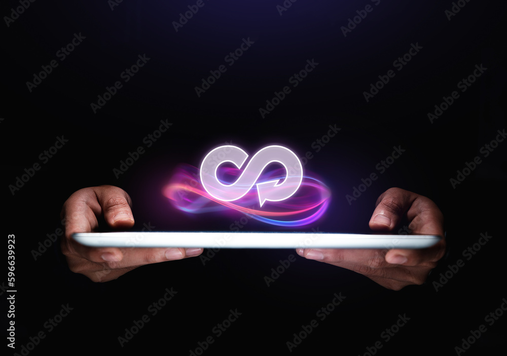 Circulating in an endless cycle, Business and circular economy with ...