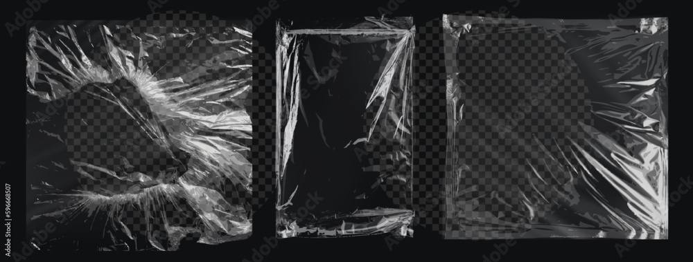 Empty plastic bag. Empty transparent plastic packaging on an insulated ...