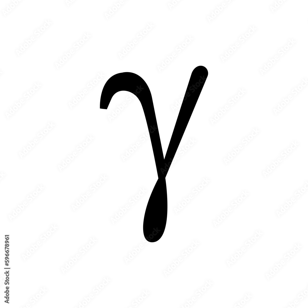Gamma Greek letter icon , Gamma symbol - black vector illustration ...