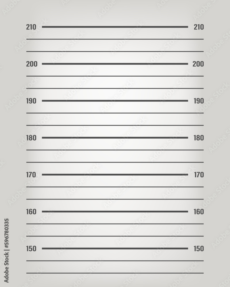 Police mugshot scale. Lineup background mockup. Centimeter police ...