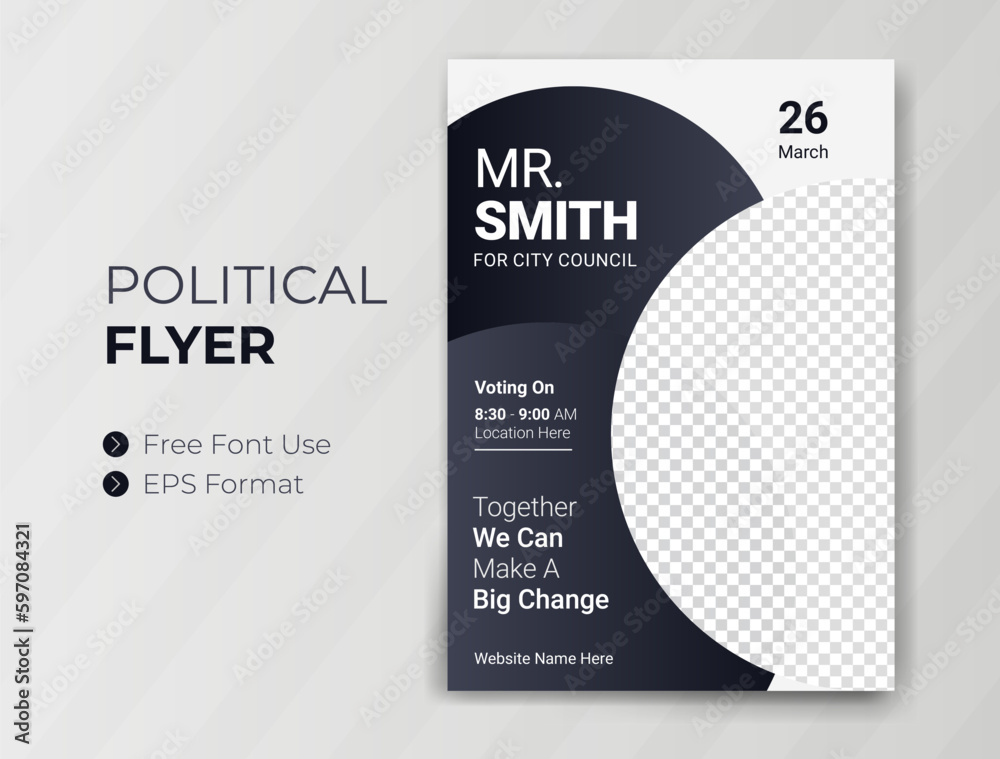 Political campaign flyer design for event corporate poster template ...