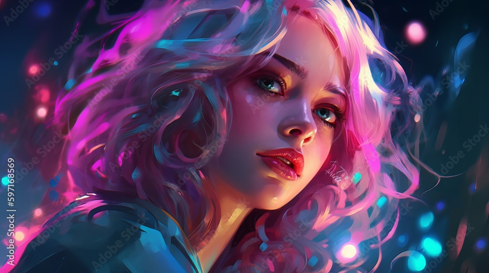 anime girl, animated illustrations, realistic depictions of human form ...