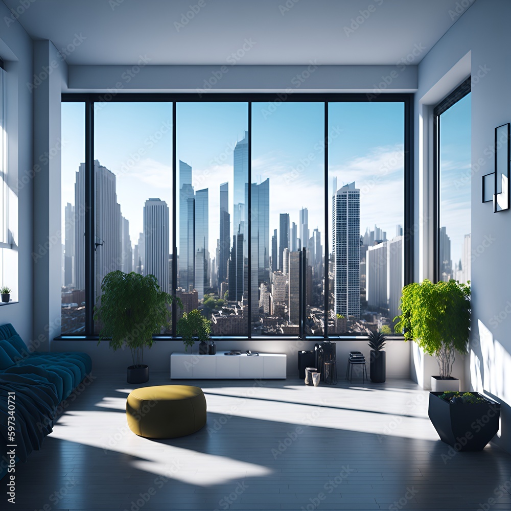 modern office interior, background videocall Stock Illustration | Adobe ...