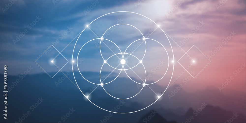 Flower of life. Tree of life. Sacred geometry spiritual new age ...