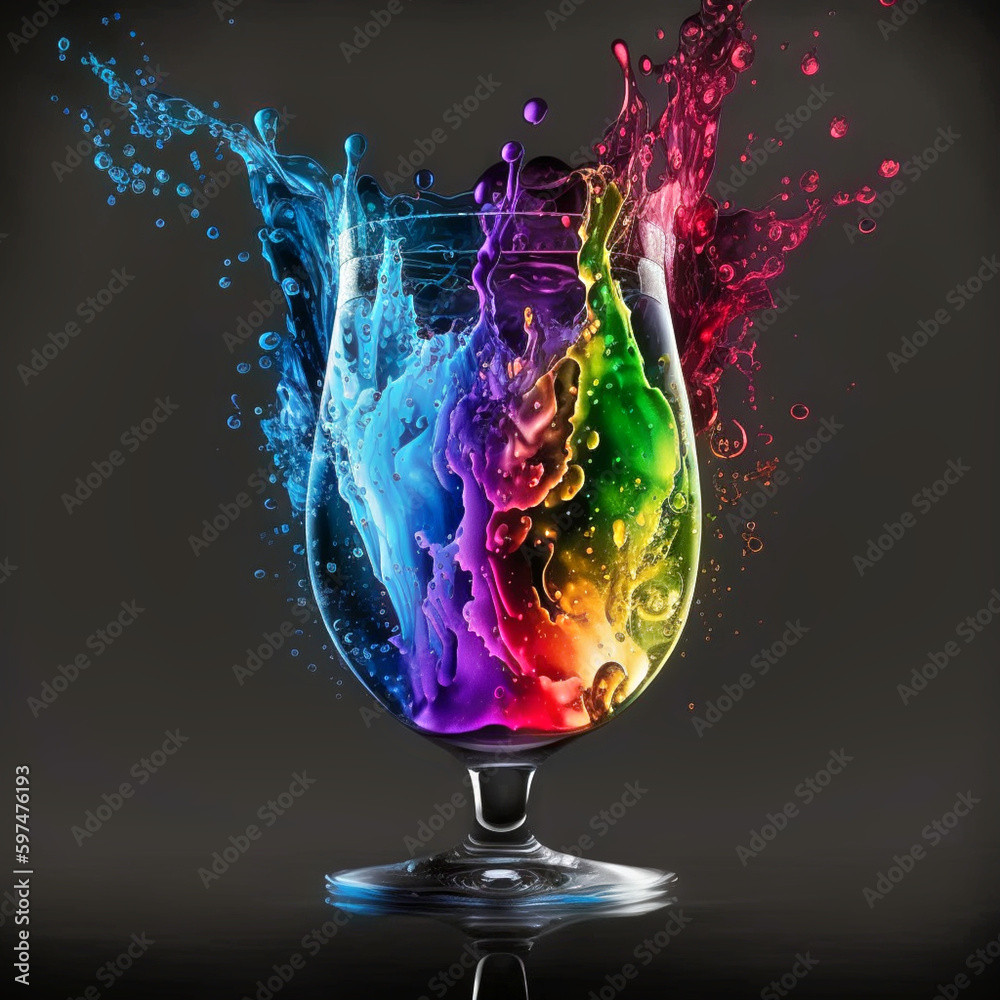 Fondo con detalle y textura de copa de cristal con liquido en ...