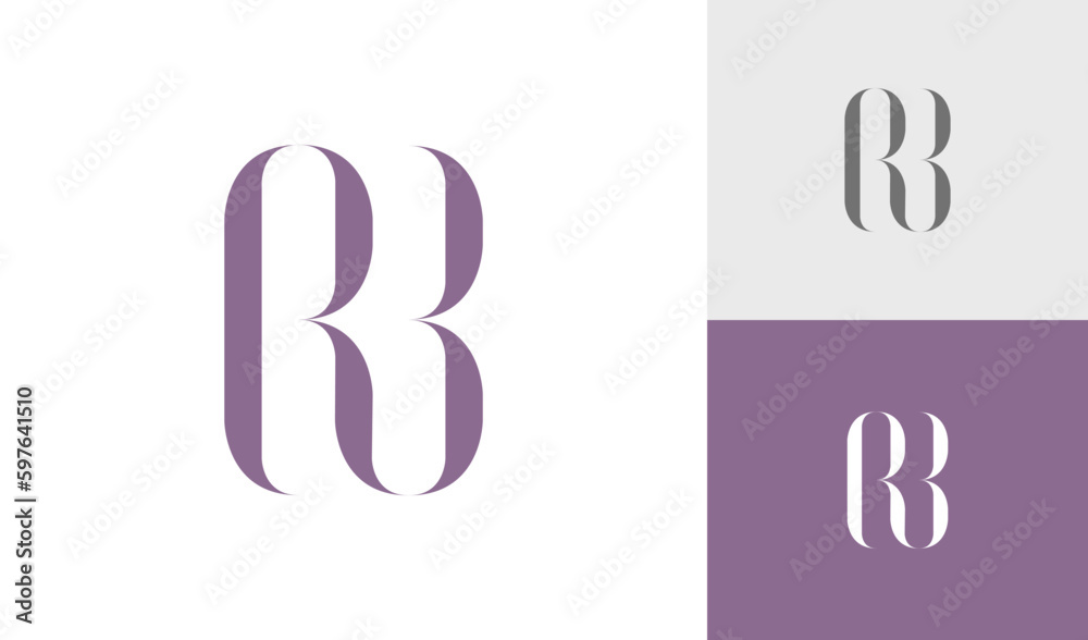 Letter RB initial monogram logo design Stock Vector | Adobe Stock