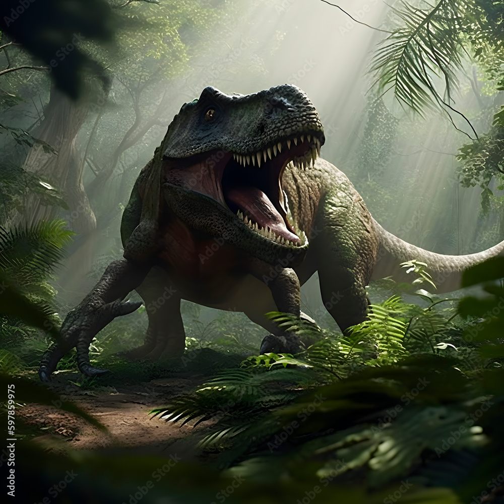 Agressive Tyrannosaurus Rex or T_Rex scientifc and realistic ...