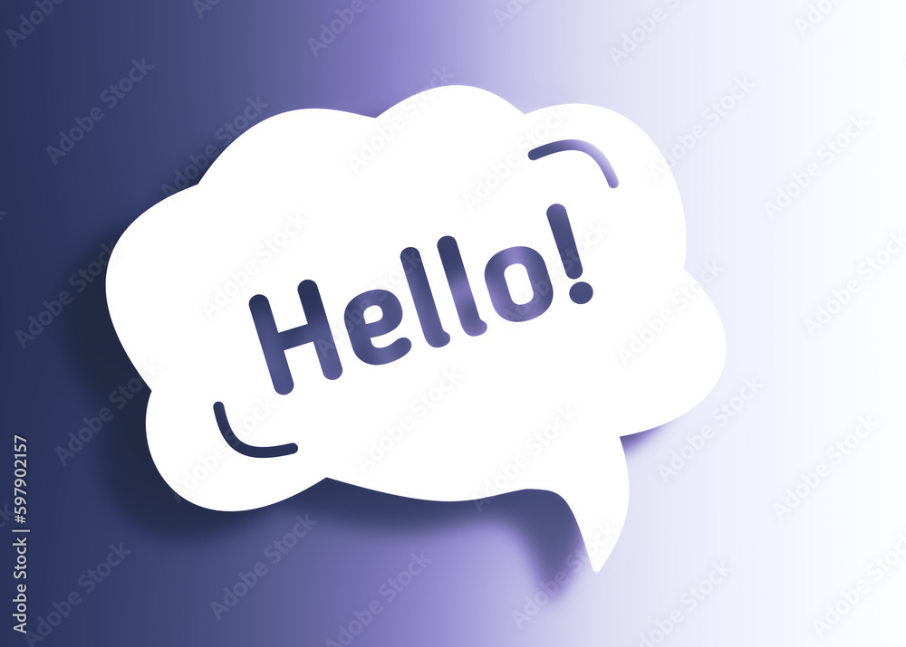 Ilustración de Stock Hello message for card, presentation, business ...