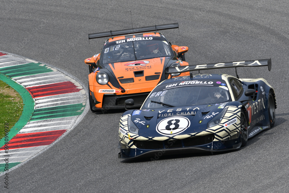 Scarperia, 23 March 2023: Ferrari 488 GT3 of Kessel Racing Team driven ...