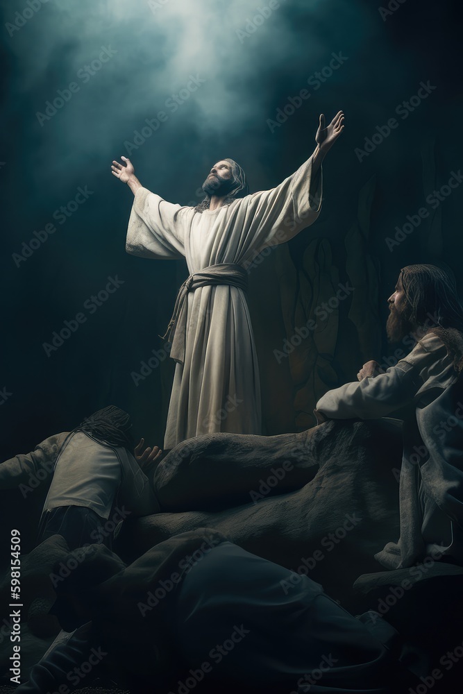 Jesus after the resurrection, Jesus is risen bible verse, Jesus praying ...