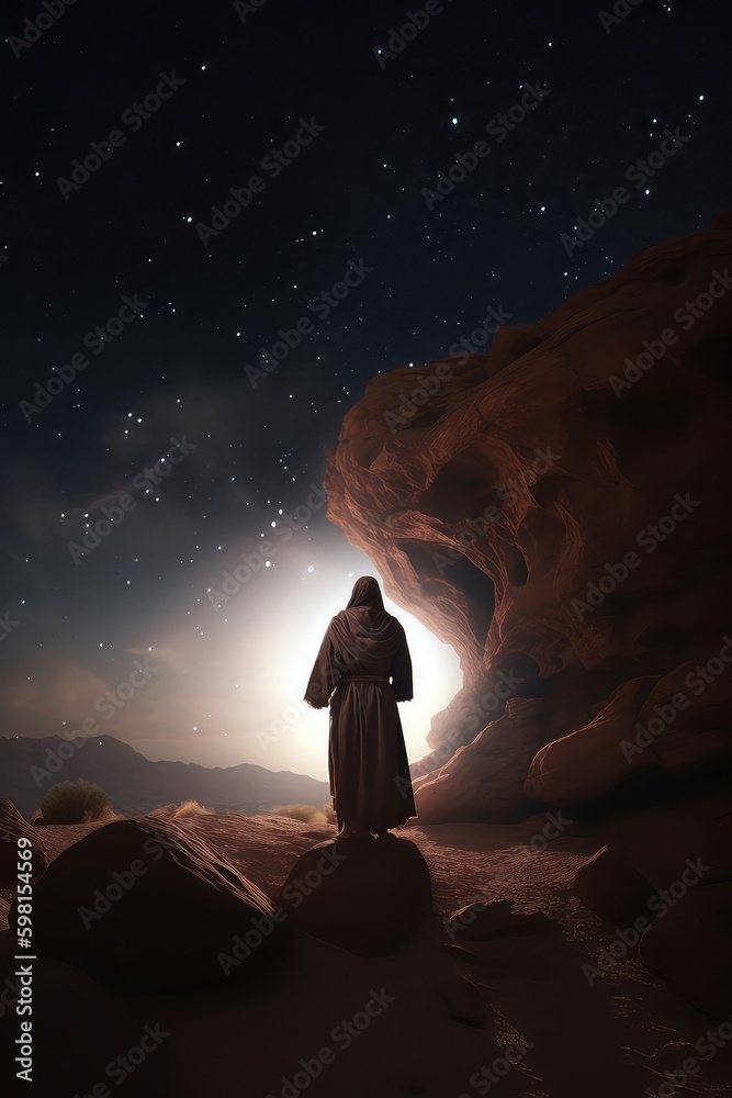 Stock-Illustration „Jesus after the resurrection, Jesus is risen bible ...