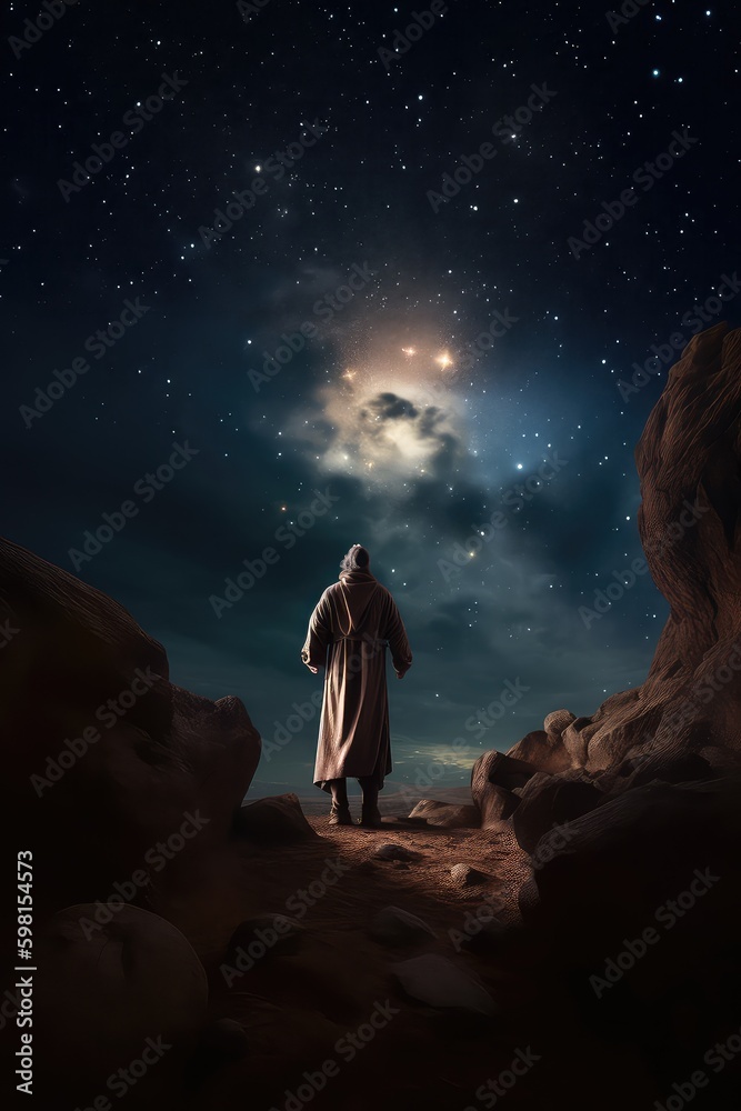 Stock-Illustration „Jesus after the resurrection, Jesus is risen bible ...