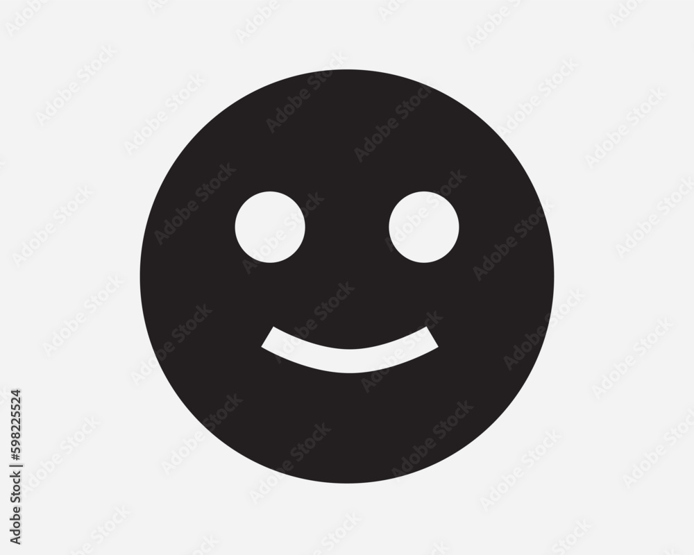 Smiley Face Icon. Smile Happy Joy Satisfied Emoji Symbol. Positive ...
