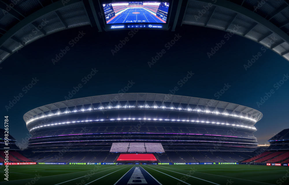 Stock-Illustration „futuristic sports arena stadium.Ai generate ...