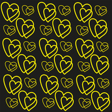 Yellow Hearts Black Background Free Stock Photo - Public Domain Pictures
