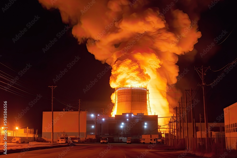 large fire has broken out at a factory, causing significant damage and ...