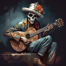 Skeleton Banjo Player Free Stock Photo - Public Domain Pictures