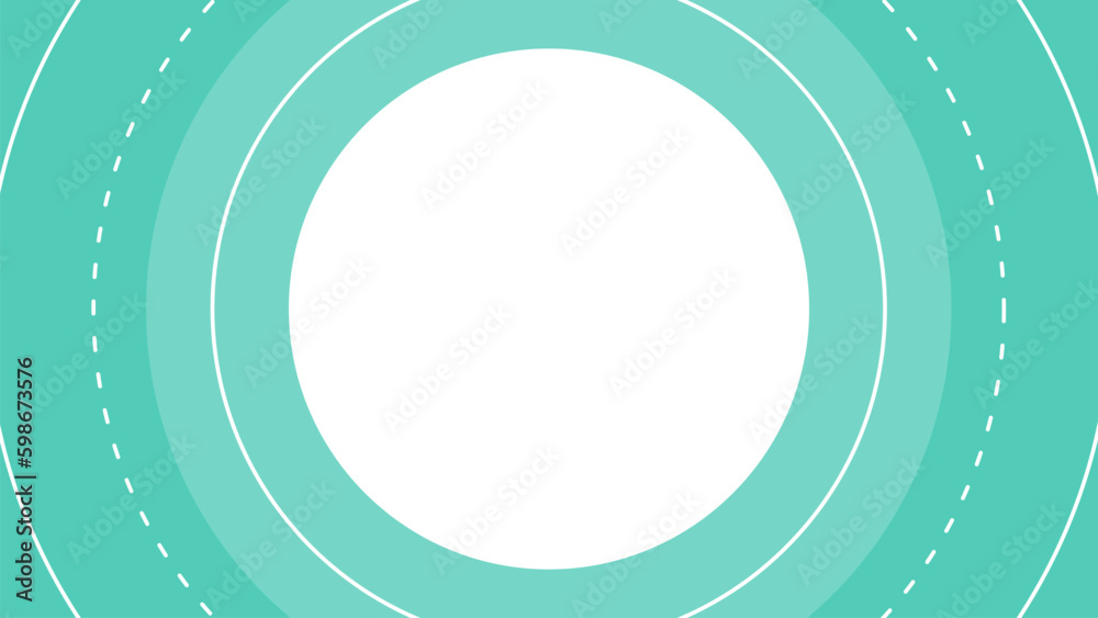 Background BG Green Circle Line Dash Dashed Round Ring Blue Radial Ray ...