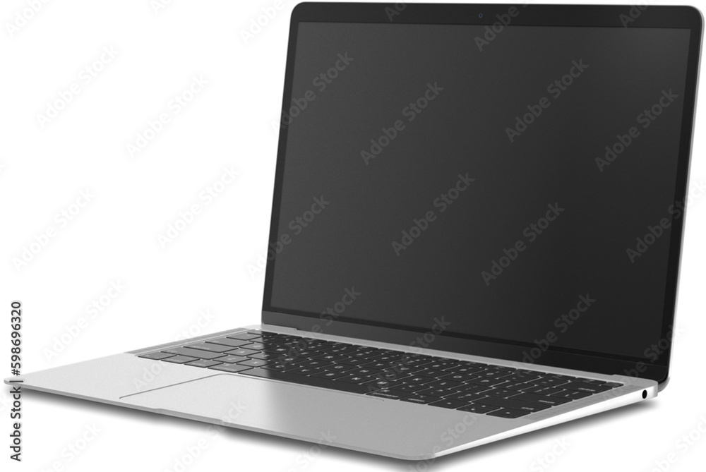 laptop isolated on transparent background with shadow Stock Photo ...