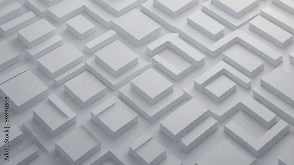 3D offset white cube block pattern as background wallpaper. Beautiful ...