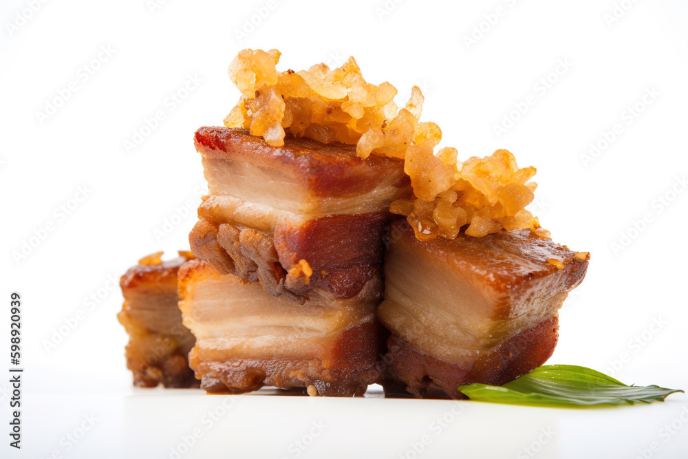 Lechon kawali - crispy fried pork belly, AI generative from Philippines ...